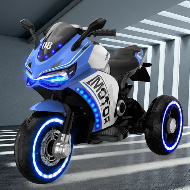 Children’s Electric Motorcycle Charging Electric Large Tricycle ...