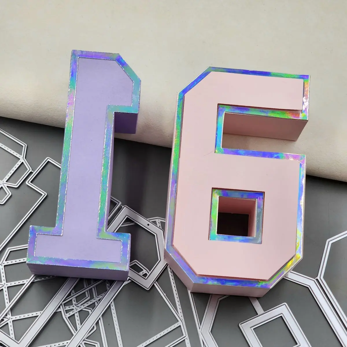15CM High 3D Numbers Metal Cutting Dies for Scrapbooking DIY Album ...
