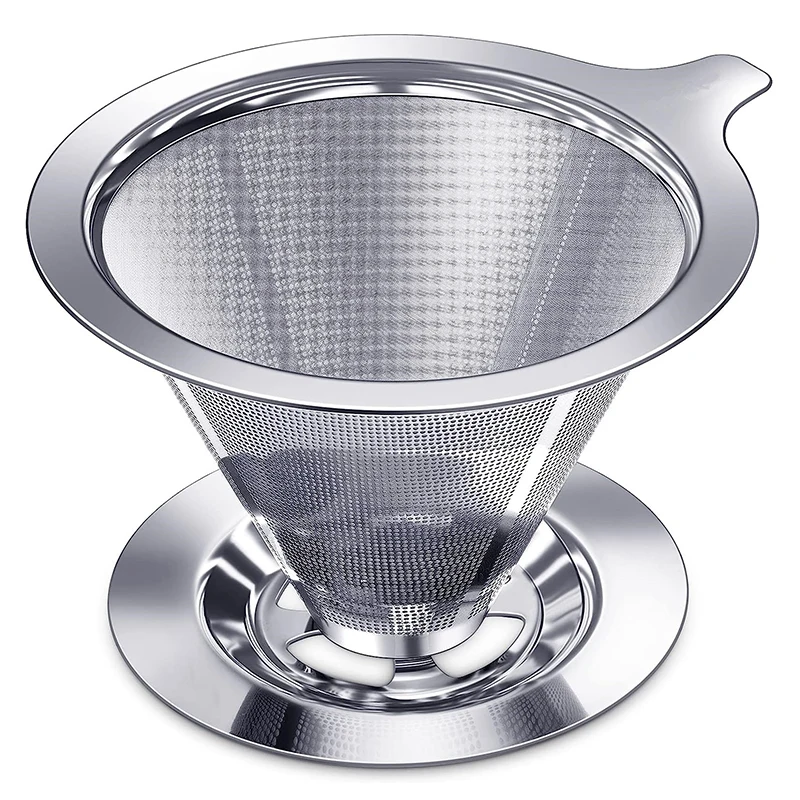 LMETJMA Reusable Pour Over Coffee Dripper Stainless Steel Coffee ...