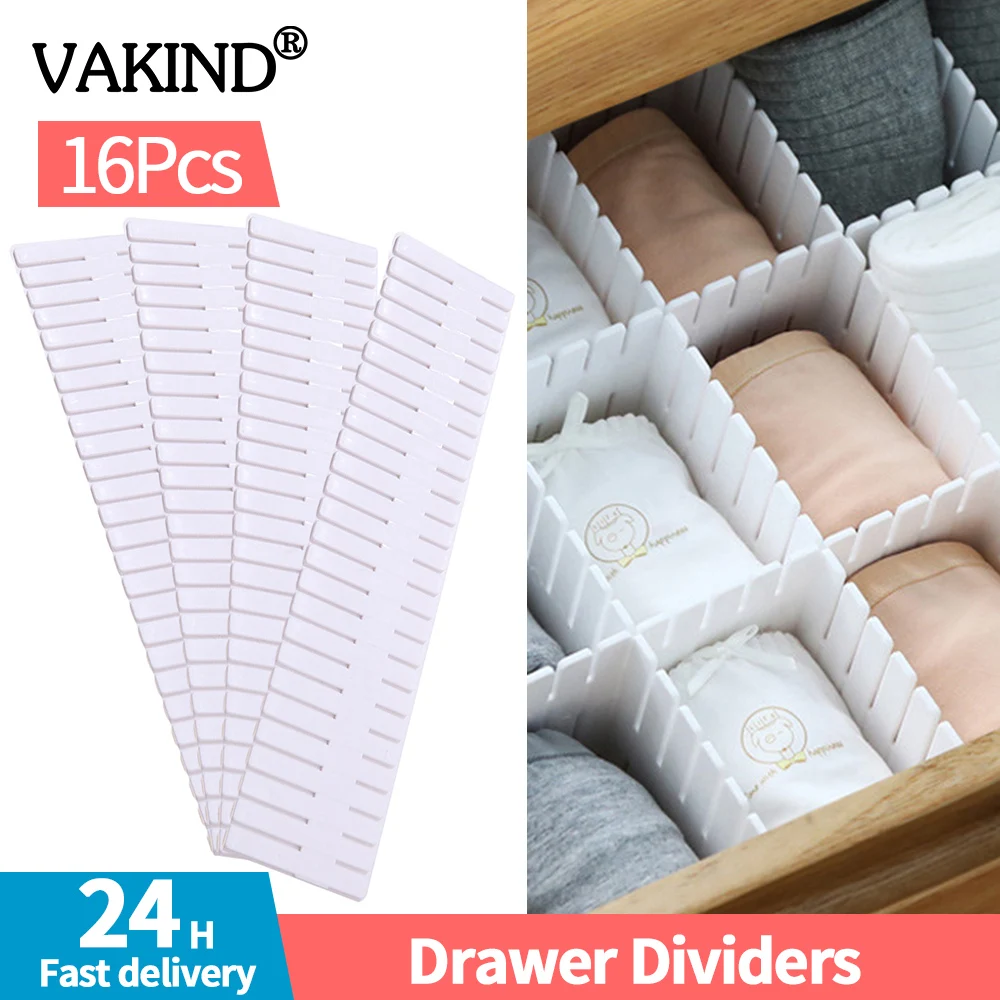 16pcs-Drawer-Separators-37x7cm-Plastic-Drawer-Organizer-Dividers ...