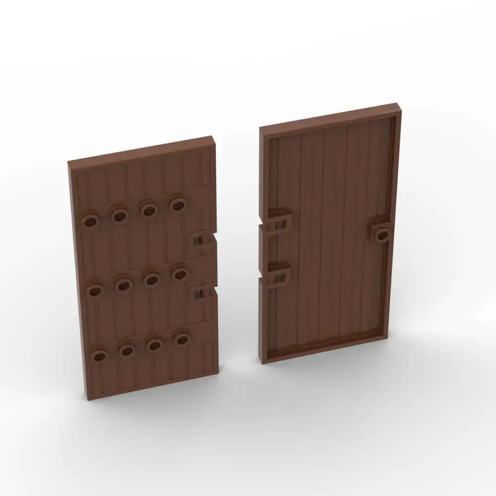 MOC 1PCS 87601 Half Leaf Large Wooden Gate Building Blocks Door ...