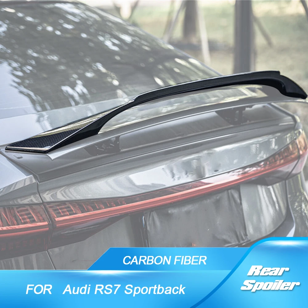 Rear Trunk Boot Lip Wing Spoiler for Audi A7 S7 Sline RS7 Sedan 2019 2020 Rear Sport Wing Wide ...