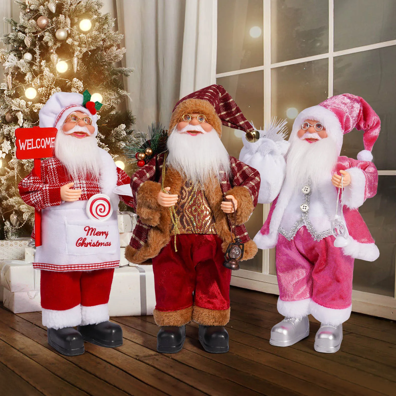 Christmas-12-Inch-Cute-Santa-Claus-Doll-Standing-Posture-Santa-Claus ...