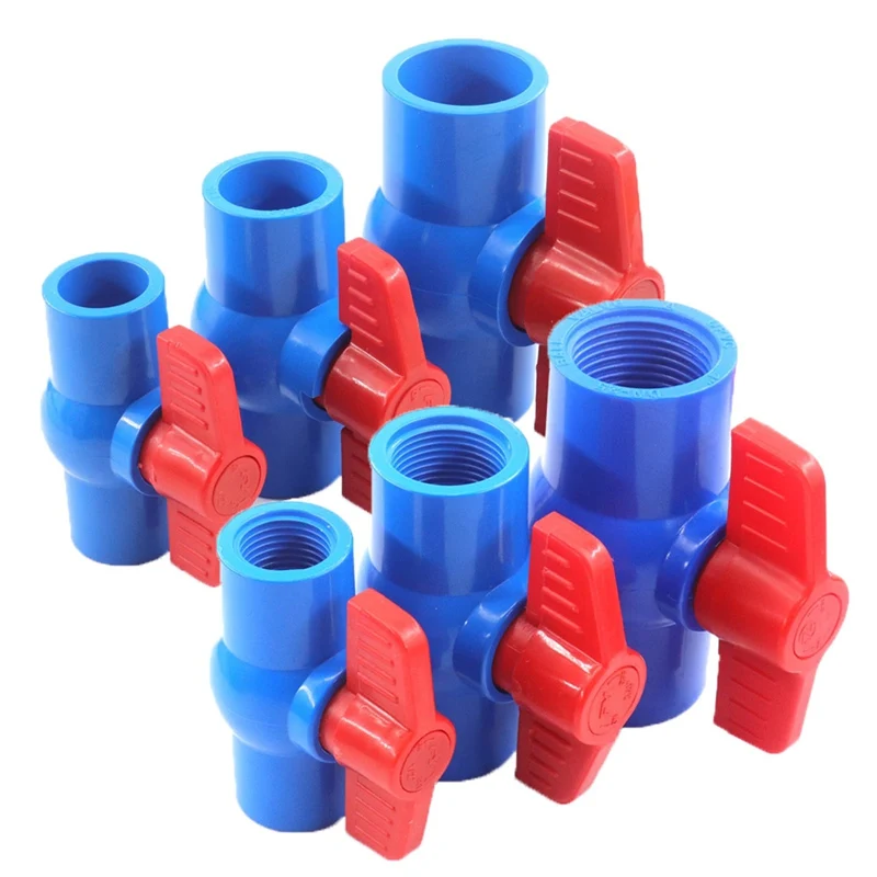 1PC-20-63mm-Blue-Color-Socket-Thread-PVC-Ball-Valve-Garden-Farm ...