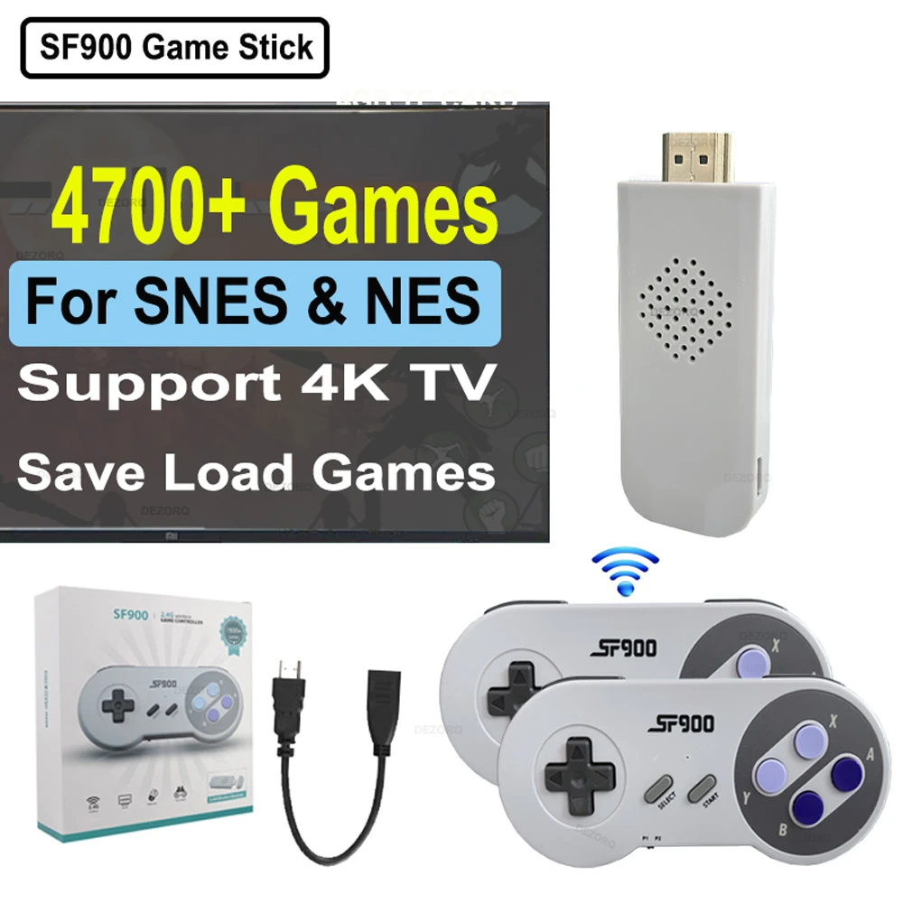 SF900 Classic Retro Video Game Console 4700 Games 16 Bit Mini Consola ...