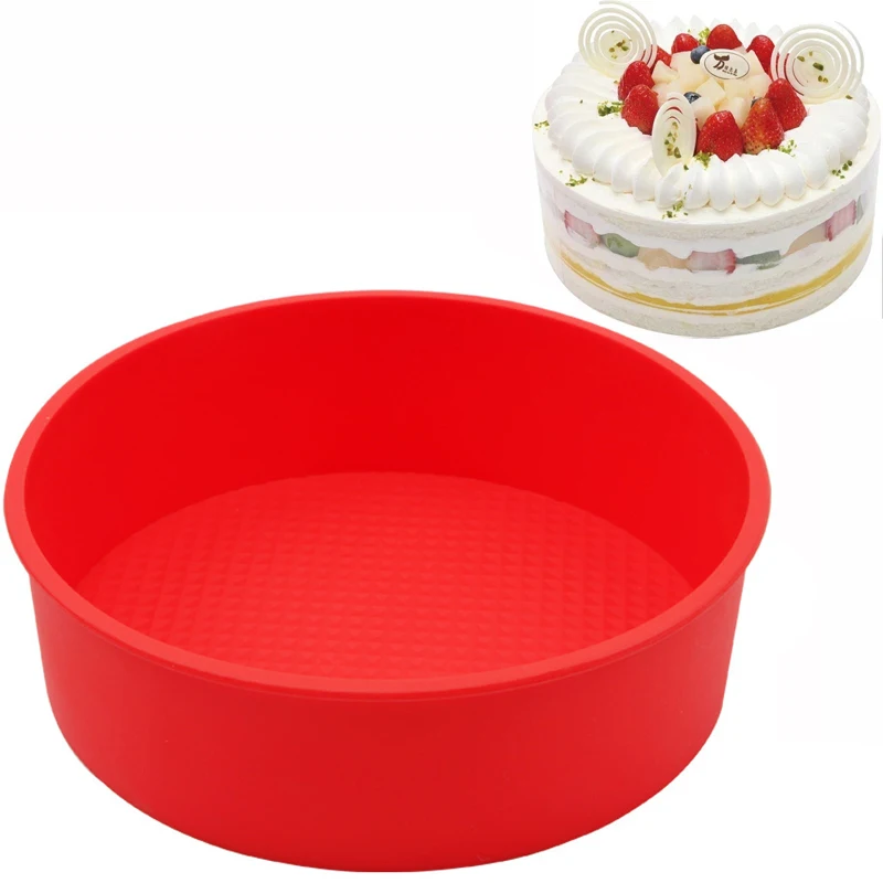 10inch/25cm Non Stick Round Silicone Molds For Baking Toast Bread Pan ...