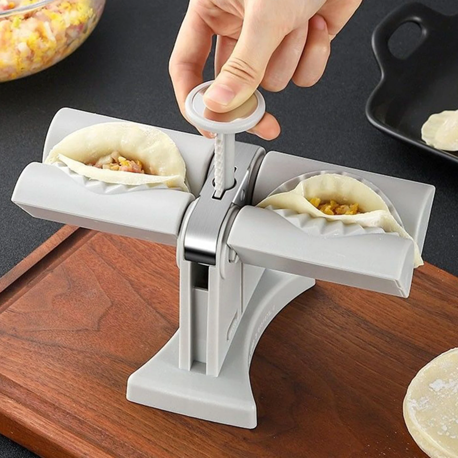 Dumpling Mold Maker Tool Automatic Double Head Press Dumpling Skin ...