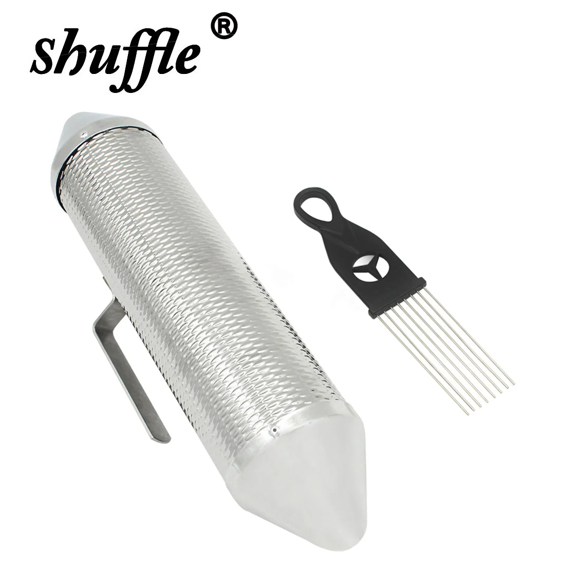 Scraper Barrel Silver Metal Guiro with Scraper Latin Merengue Music ...