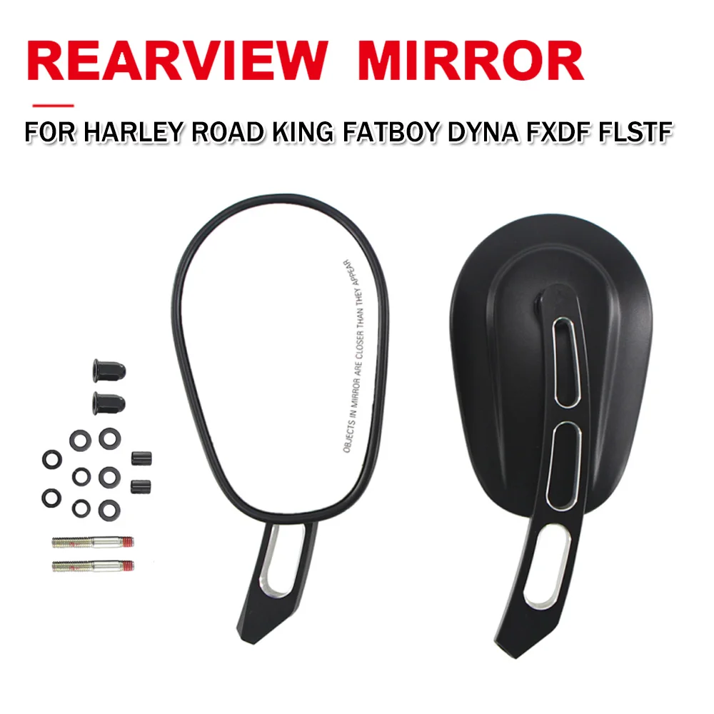 Motorcycle-Rearview-Rear-View-Mirrors-Glass-Back-Side-Mirror-For-Harley ...