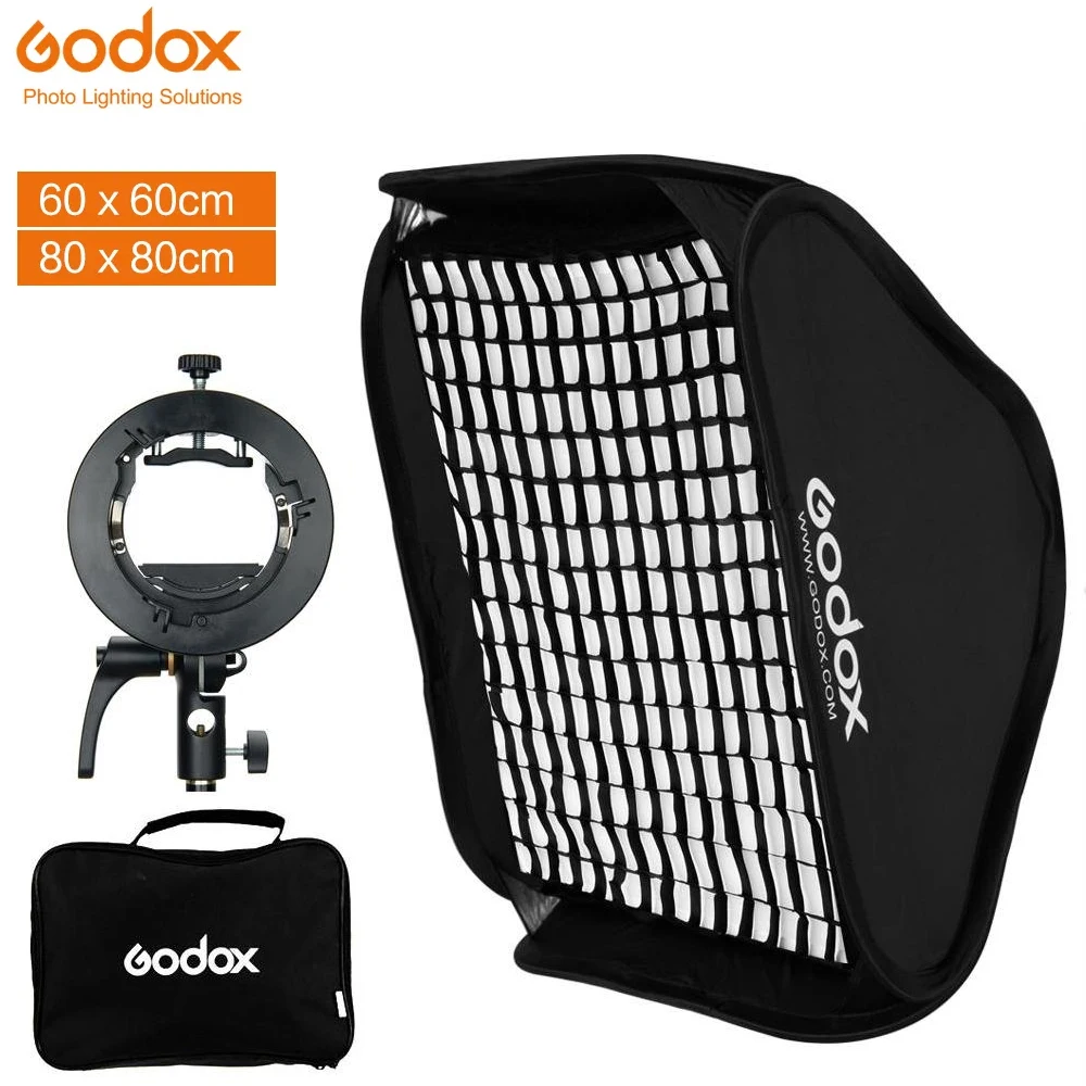 Godox-60CM-80CM-Soft-Box-Ajustable-Speedlight-Softbox-S2-Bracket-Bowens ...