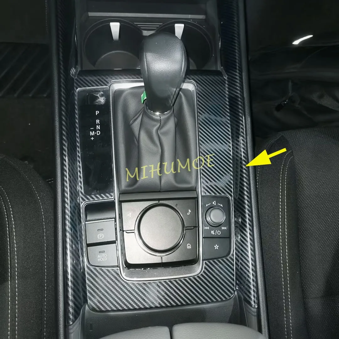 Stainless-Steel-Carbon-Fiber-Look-Interior-Gear-Shift-Shifter-Panel ...