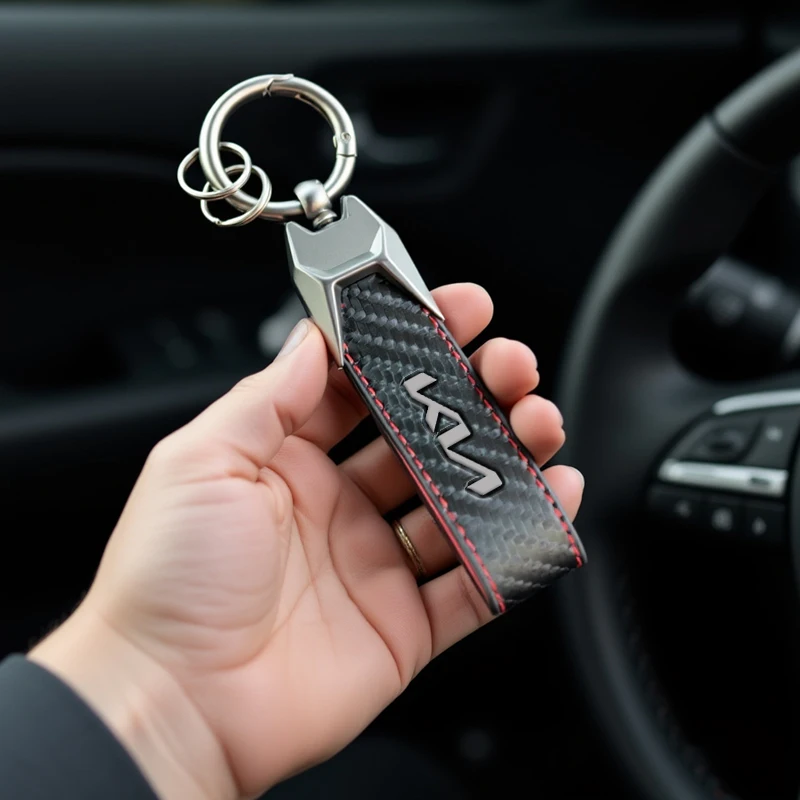 High-Grade leather Motorcycle Accessories Keychain Holder Keyring For ...