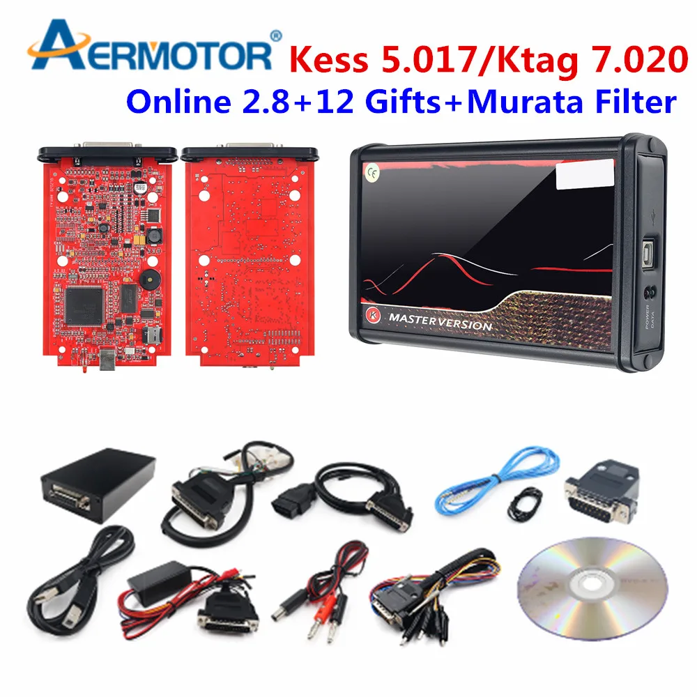 Best Kess Ksuite V2.80 EU Red V5.017 V2.53 Ktag 4LED V7.020 V2.25 LED ...