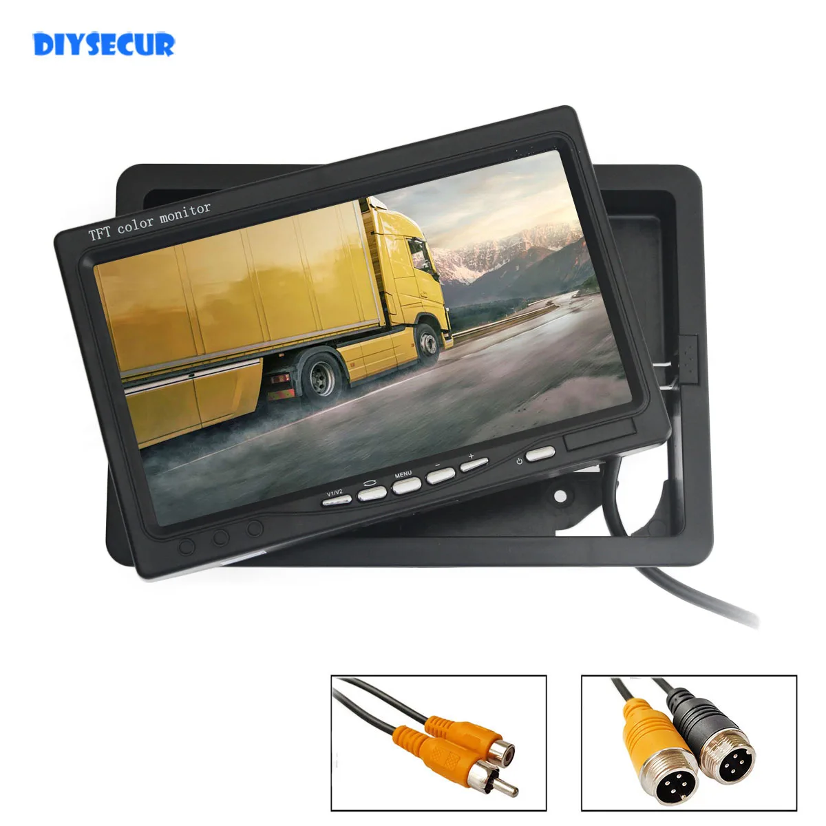 DIYSECUR-DC12V-24V-7inch-TFT-LCD-Display-Rear-View-Car-Monitor-RCA-4 ...