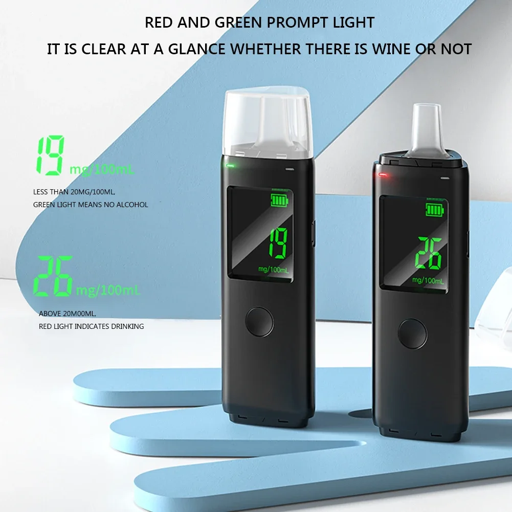 Professional Alcohol Tester High Accuracy Breathalyzer LCD Digital ...