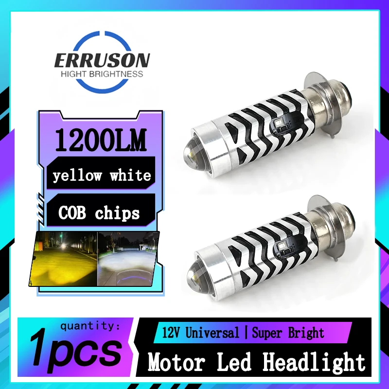 1pc-Motorcycle-LED-headlight-bulb-T19-P15D-H6-white-golden-yellow ...