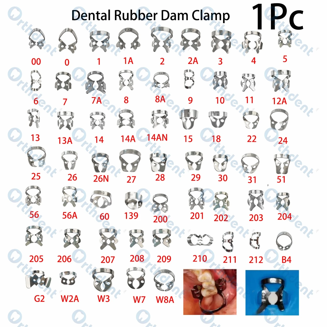 1Pc-Dental-Rubber-Dam-Clamp-Stainless-Steel-Endodontic-Restorative-Dam ...