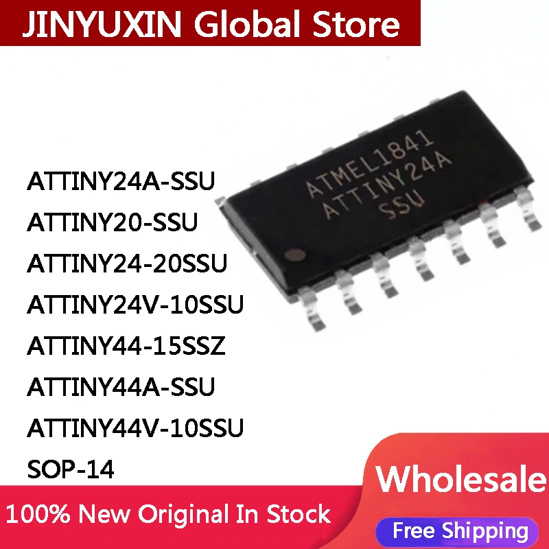 5Pcs-ATTINY24A-SSU-ATTINY20-SSU-ATTINY24-20SSU-ATTINY24V-10SSU-ATTINY44-15SSZ-ATTINY44A-SSU ...