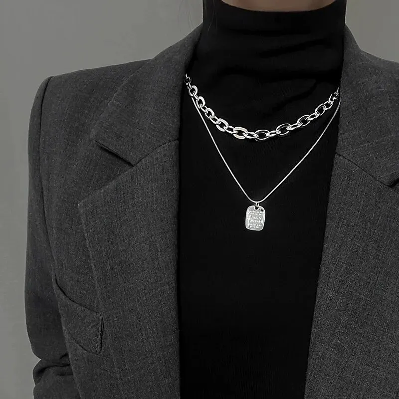 2-layer-Titanium-Steel-Clothing-Chain-Versatile-Woolen-Necklace-Women ...