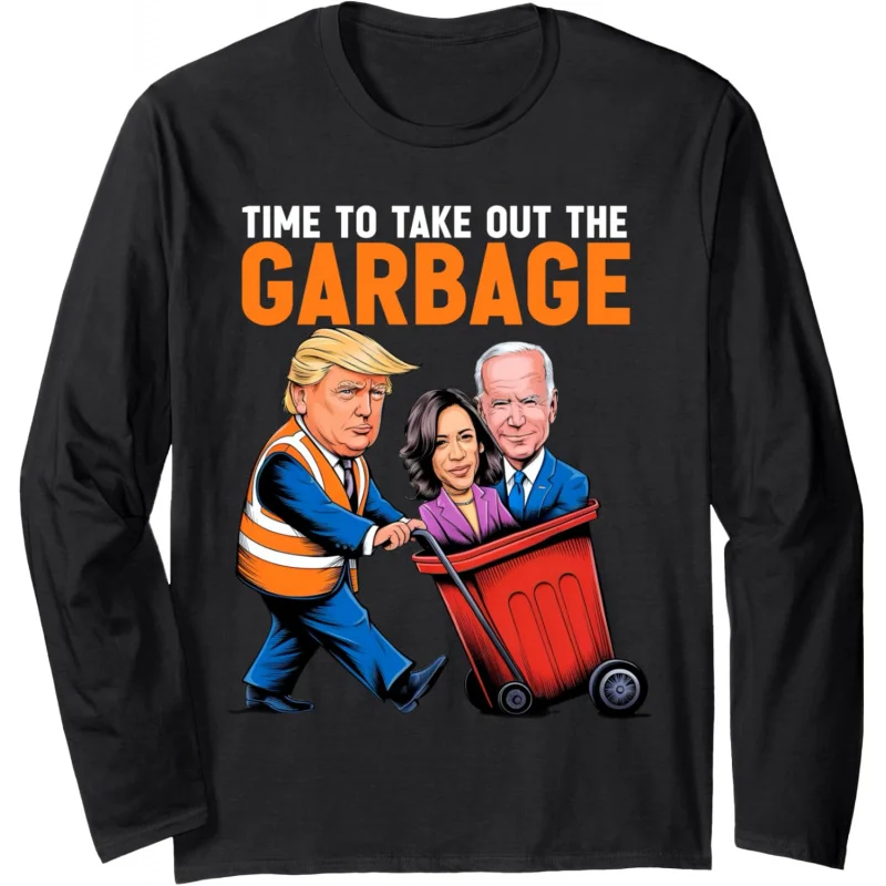 Funny-Trump-Garbage-Truck-Humorous-Election-2024-T-shirt-Biden-Men-and ...