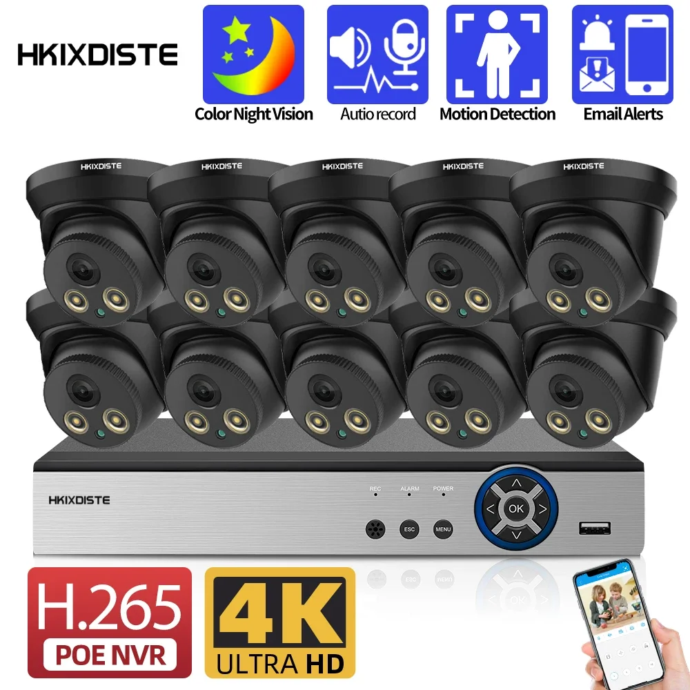 4K CCTV Surveillance Security Camera System Kit 8MP Home External POE ...