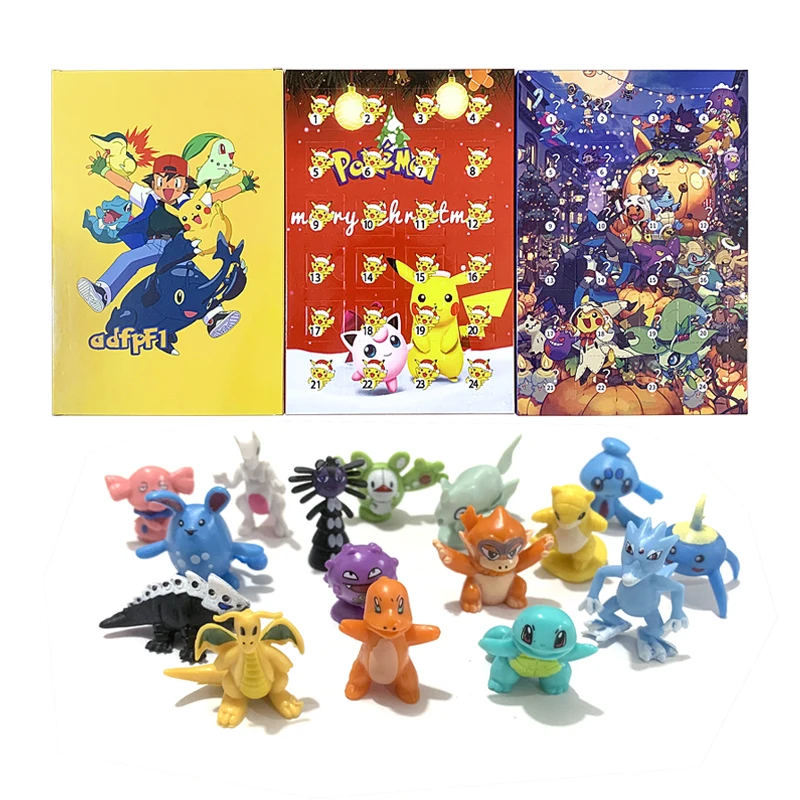 Advent-Calendar-Pokemon-Figuras-Christmas-Gifts-Box-Halloween-Pikachu ...