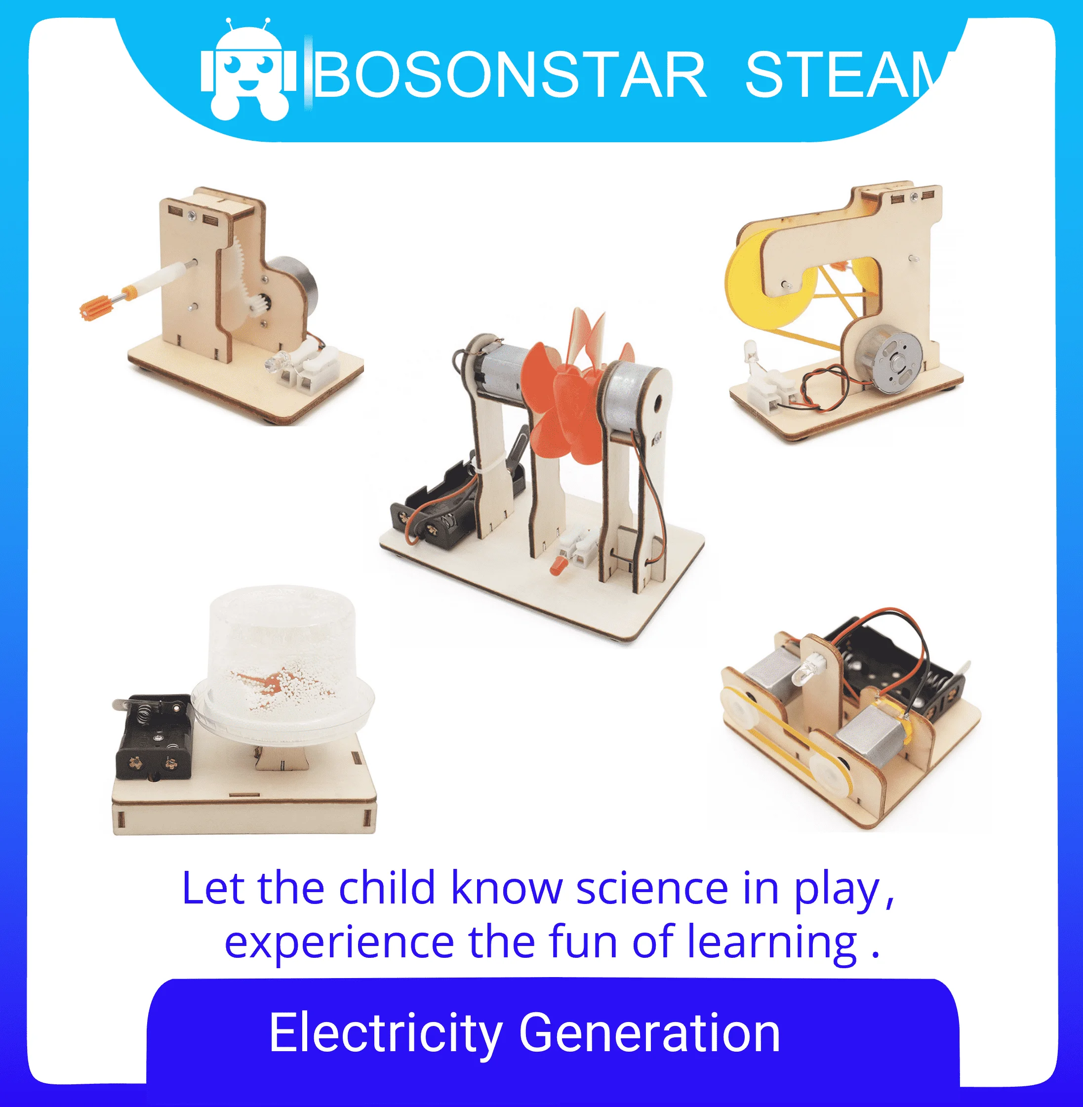 Modelo ensamblado DIY de generación de electricidad, ciencia ...
