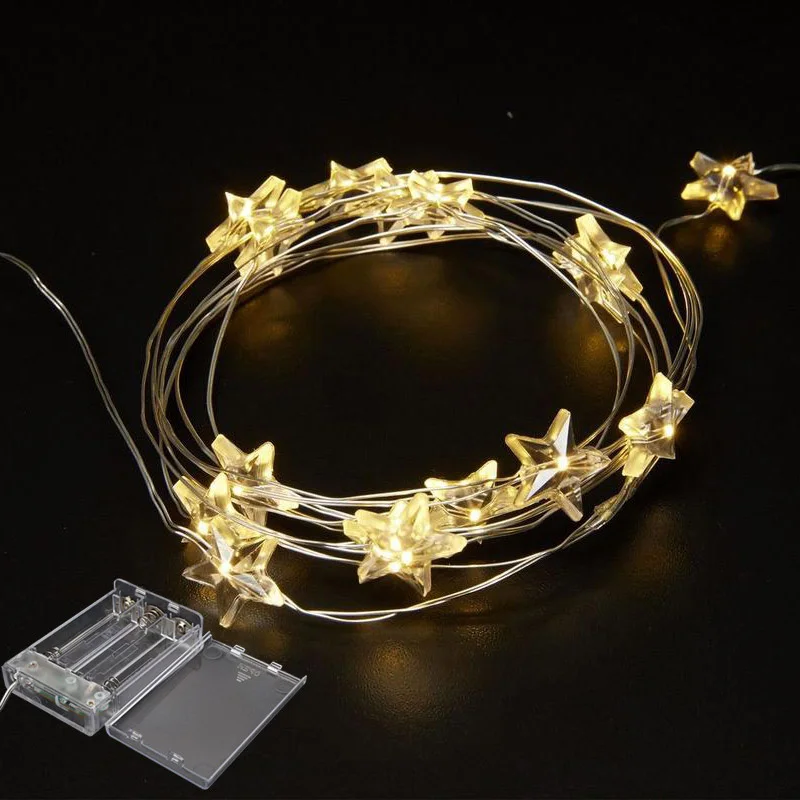 2M-Led-Star-Fairy-Light-Batterij-Werkende-3xaa-Twinkle-Star-Slinger ...