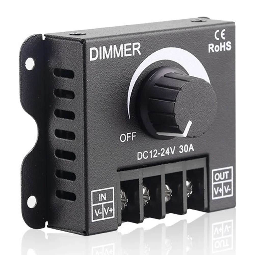 LED-Dimmer-Switch-30A-DC12V-24V-360W-Knob-Adjust-Brightness-Dimming ...