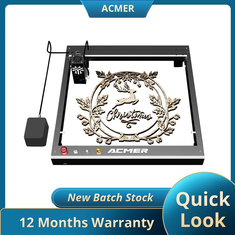ACMER P2 33W Laser Engraver Cutter with Automatic Air Assist, 0.08*0 ...