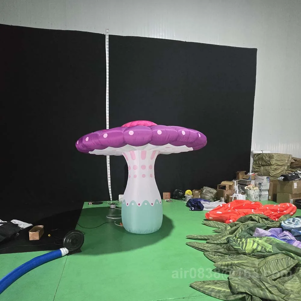 Giant Realistic Inflatable Mushroom With LED Lights And Inner Blower ...