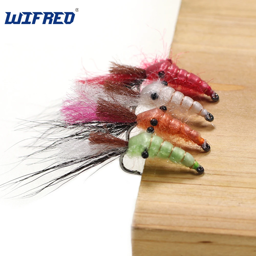 Wifreo-6PCS-4-Small-Shrimp-Salt-Fly-Bass-Steelhead-Trout-Salmon-Fishing ...