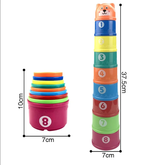 Baby Stacking Cup Toys Baby Early Educational Toys Stacking Tower ...