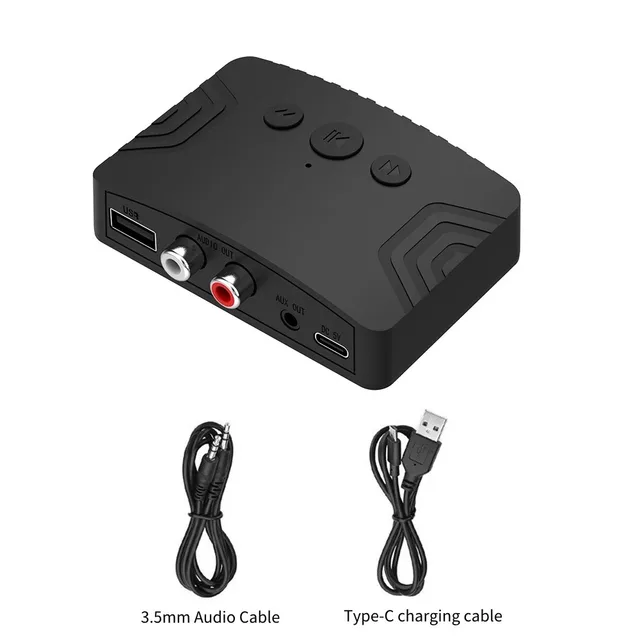 Bluetooth 5.3 Audio Receiver Wireless Audio Adapter Type C With AUX 3 ...