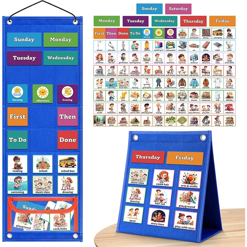 Tableau De Routine Enfant Français D-FantiX Kids Visual Schedule ...