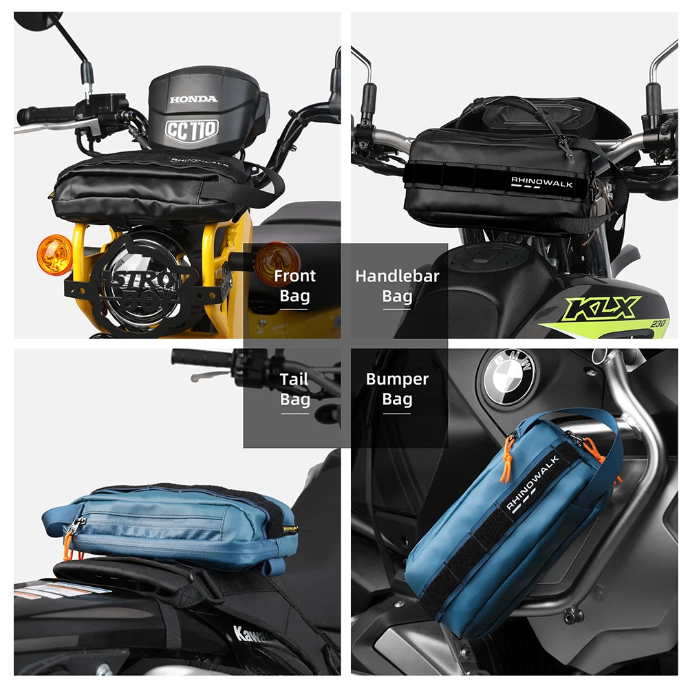 Rhinowalk Motor Tank Bag 2.4L Motorcycle Front Tube Bag Motocross Tail ...