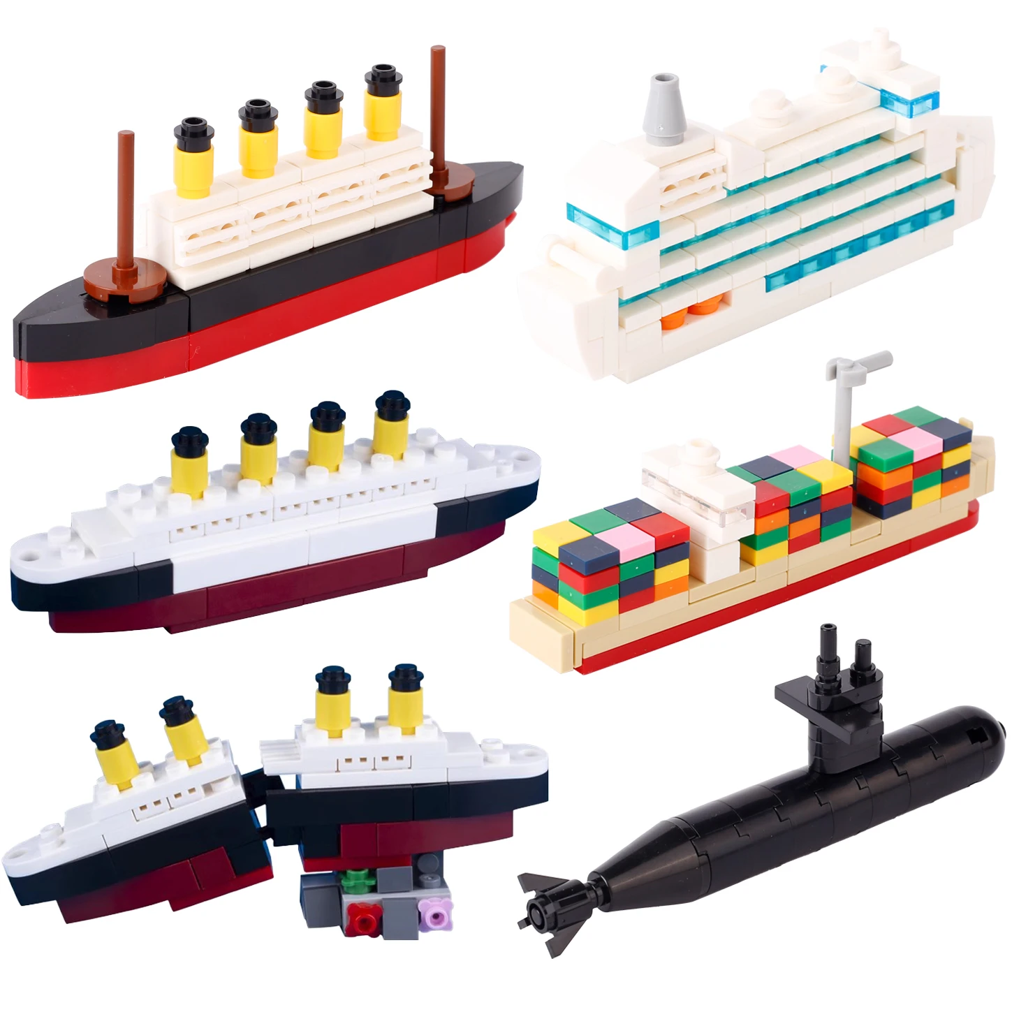 MOC-Titanic-Building-Blocks-Submarine-Cruise-Ship-Sank-RMS-Cruise-Boat ...