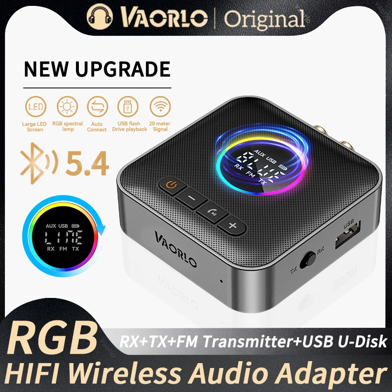 M10-RGB-Colorful-Light-Bluetooth-5-4-Audio-Receiver-Transmitter-FM-USB ...