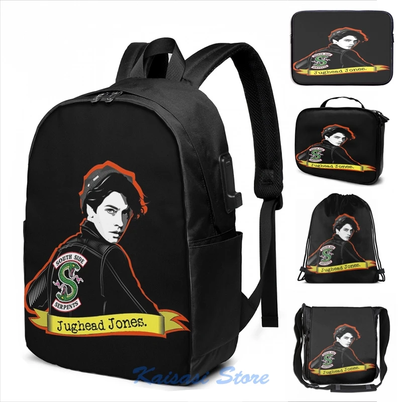 Jughead-Jones-Cole-Sprouse-Riverdale-USB-Charge-Backpack-men-School ...