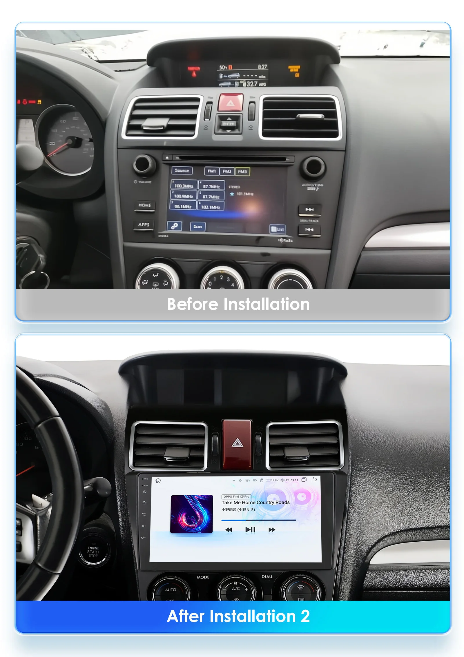 Hizpo Android 13 Радио для Subaru Forester WRX и STI XV Crosstrek ...