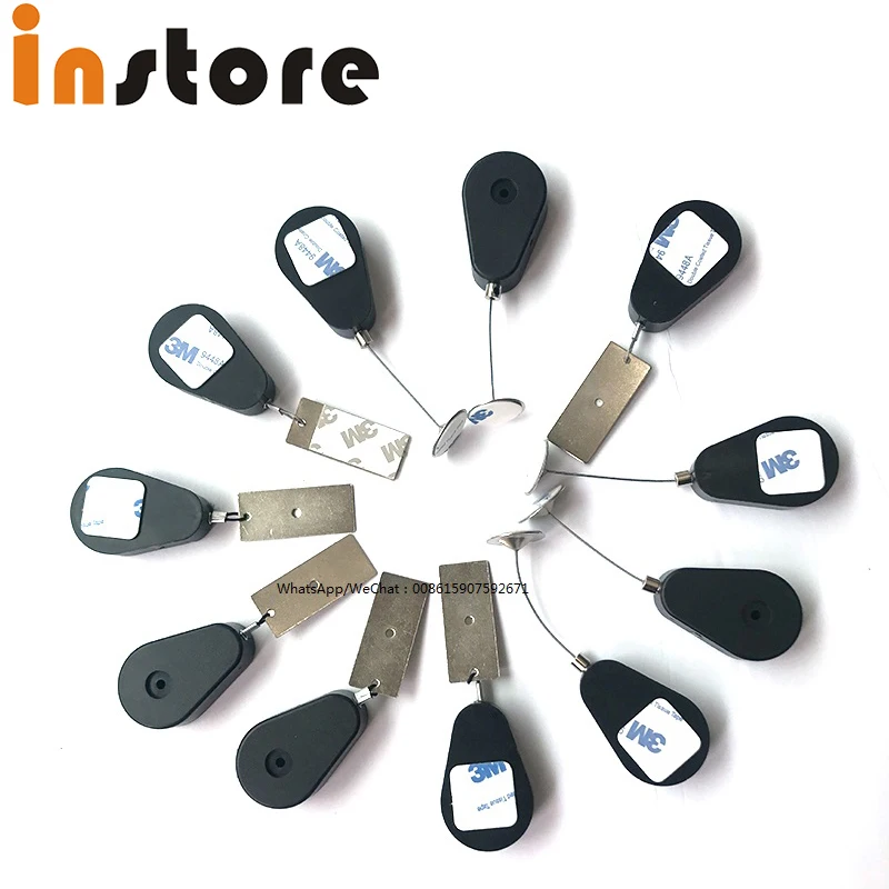 50 Pieces /lot Retractable Retail Security Cable Anti Theft Pull Box ...