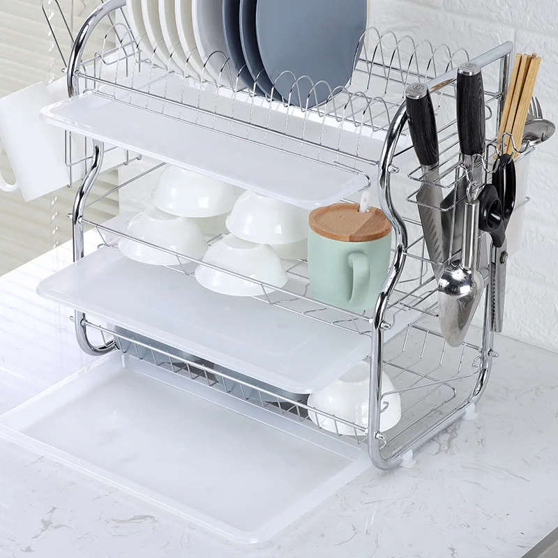 Stainless-Steel-Large-Size-Kitchen-Dish-Rack-Drain-Rack-Plate-Storage-3 ...