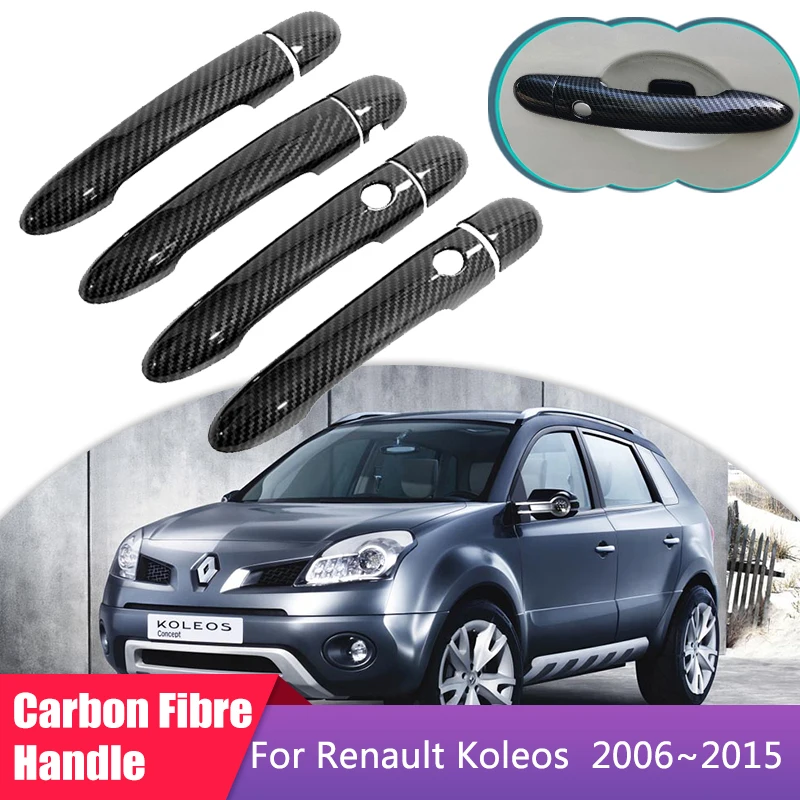 for-Renault-Koleos-Samsung-QM5-2006-2015-Carbon-Fiber-Door-Handle-Cover-Car-Protect-Decoration ...