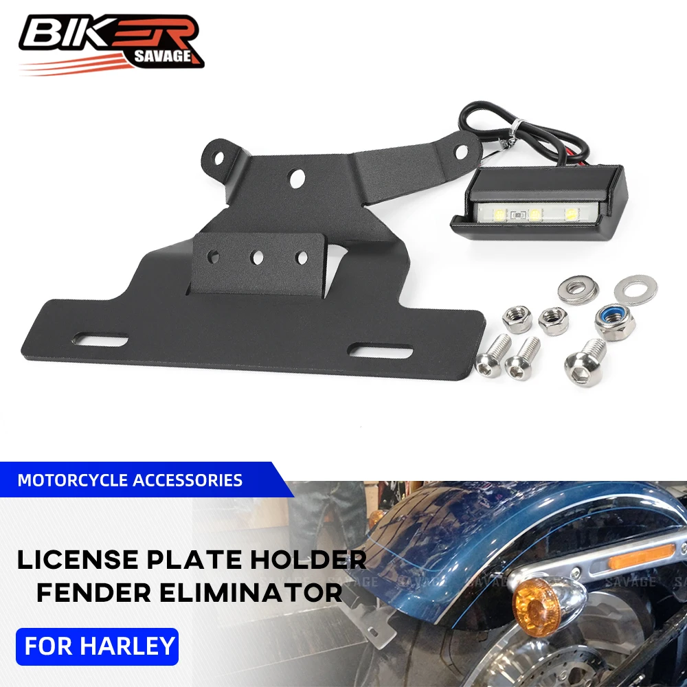 For-Harley-FAT-BOY-2018-2023-Motorcycle-License-Plate-Holder-Moto-Frame ...
