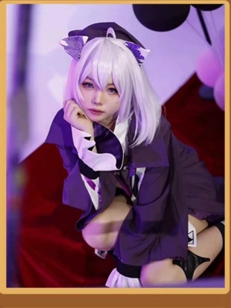 Nekomata Okayu Cosplay Costume Youtuber VTuber Anime Women Fashion Role ...