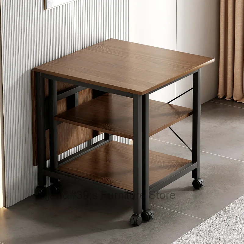 White-Portable-Dining-Table-Organizer-Folding-Modern-Library-Entryway ...