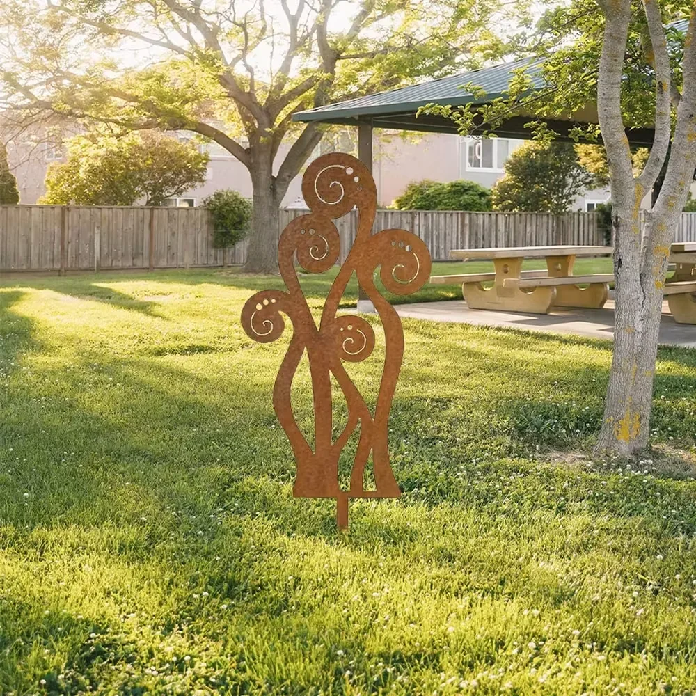 Beautiful 1PC Wrought Iron Metal Outdoor Garden Decor Unleashing ...