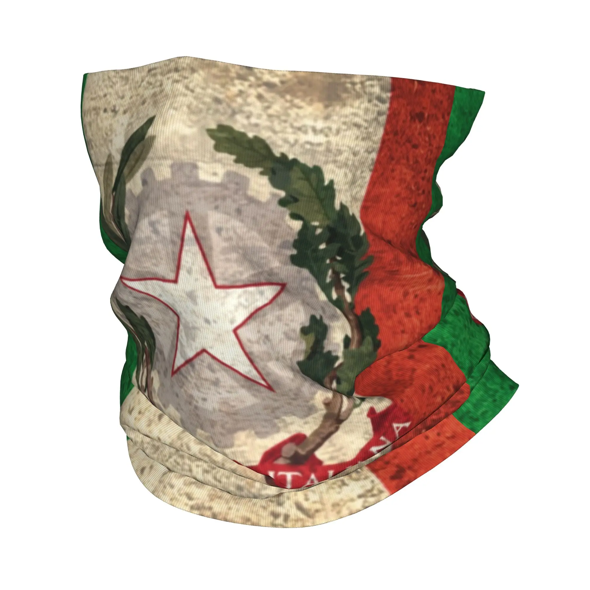 Custom Flag of Italy Neck Gaiter Women Men Windproof Winter Italian ...