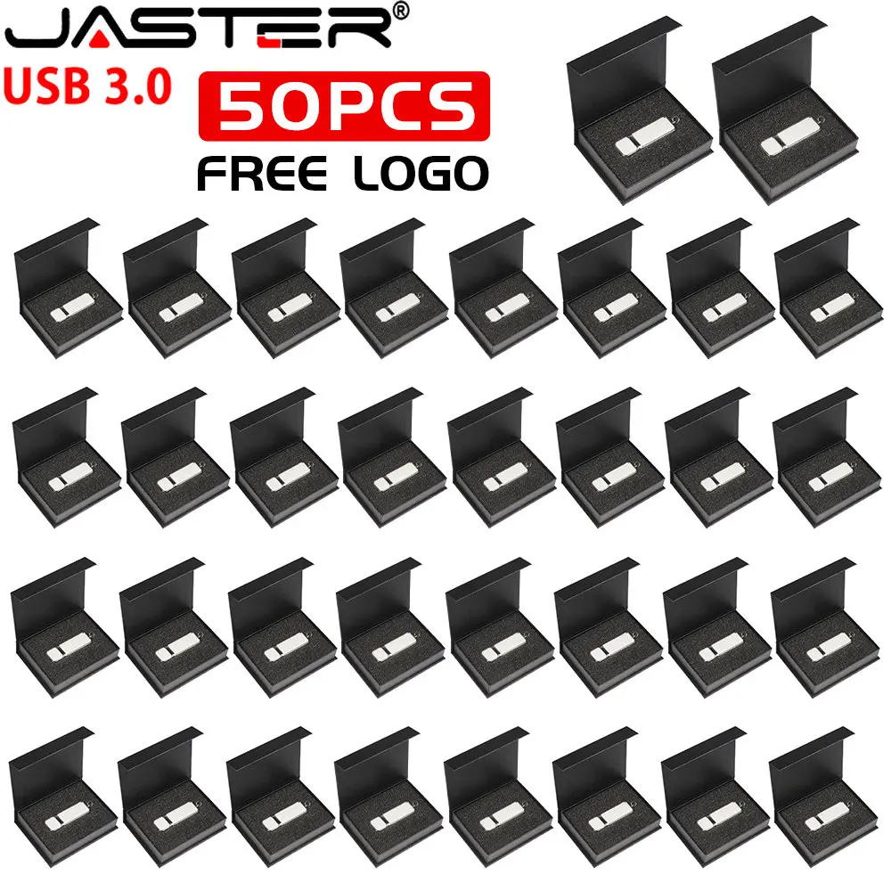 JASTER Free custom logo USB 3.0 Flash Drives 128GB 64GB 50PCS/LOT White ...