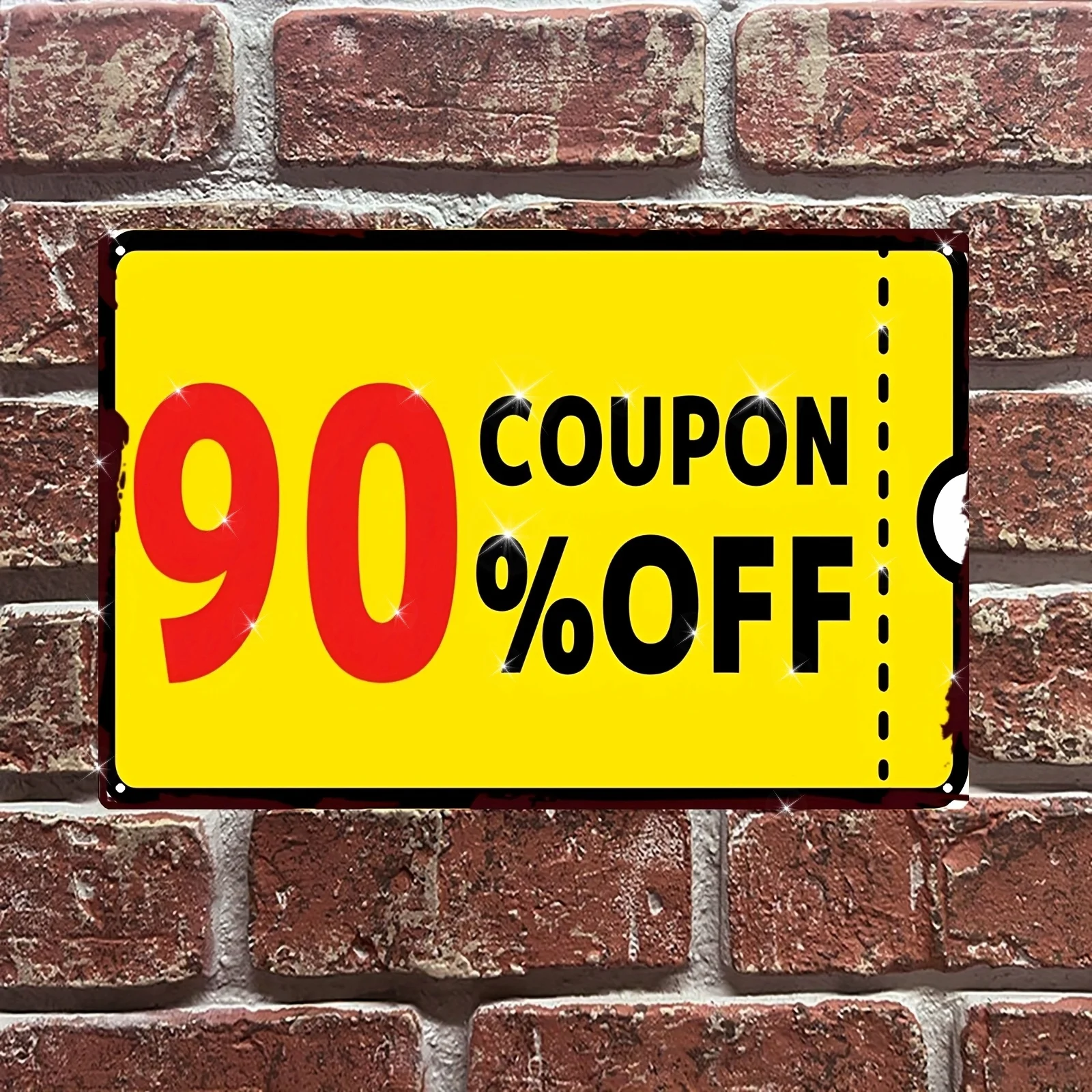 1pc Vintage Coupon Super Save Money Metal Sign - Retro Off Discount ...